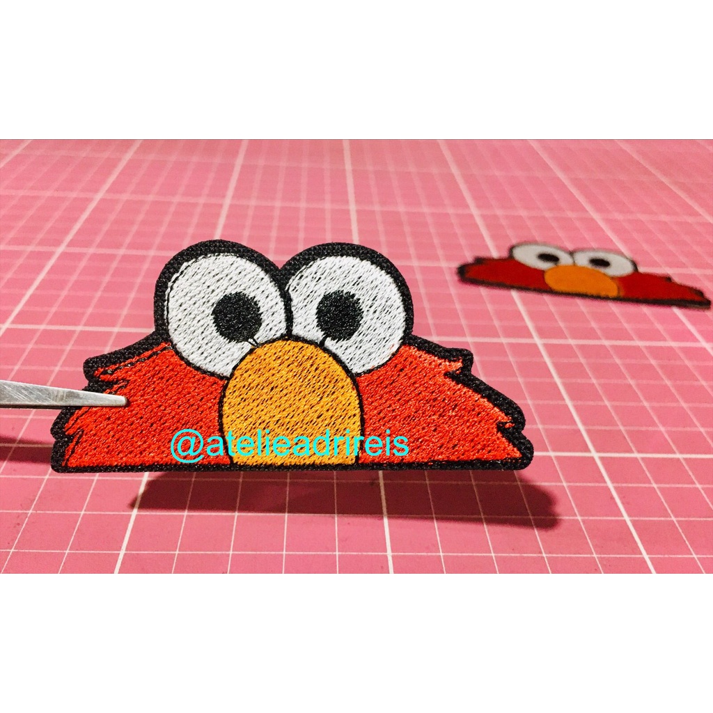 Patch Bordado Mupet Elmo Termocolante | Shopee Brasil