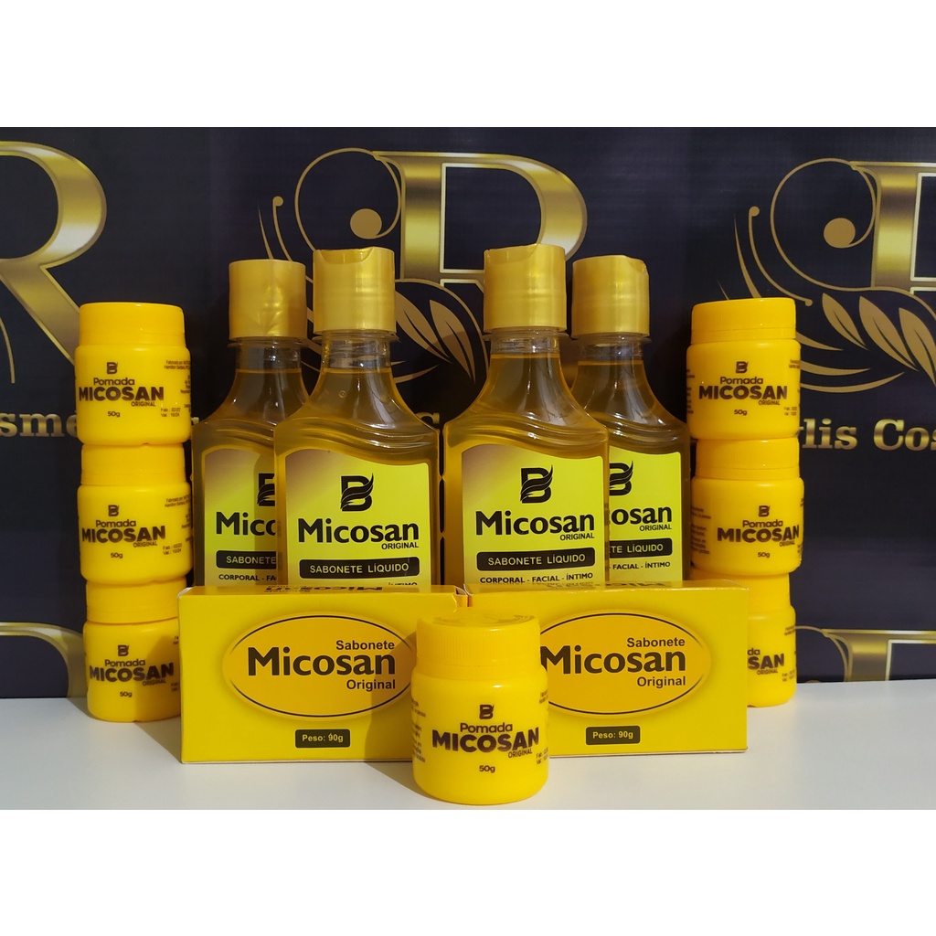 Pomada Micosan Kit Claraedor 7 Pomadas 4 Sabonetes Liquidos 2 Sabonetes ...