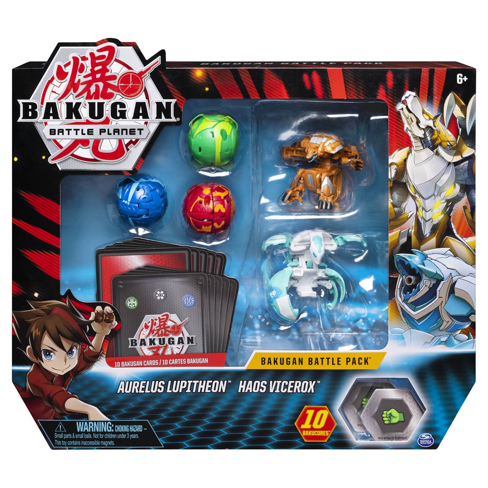 Bakugan - Batalha Bakugan - Aurelus Lupitheon & Haos Vicerox | Shopee ...