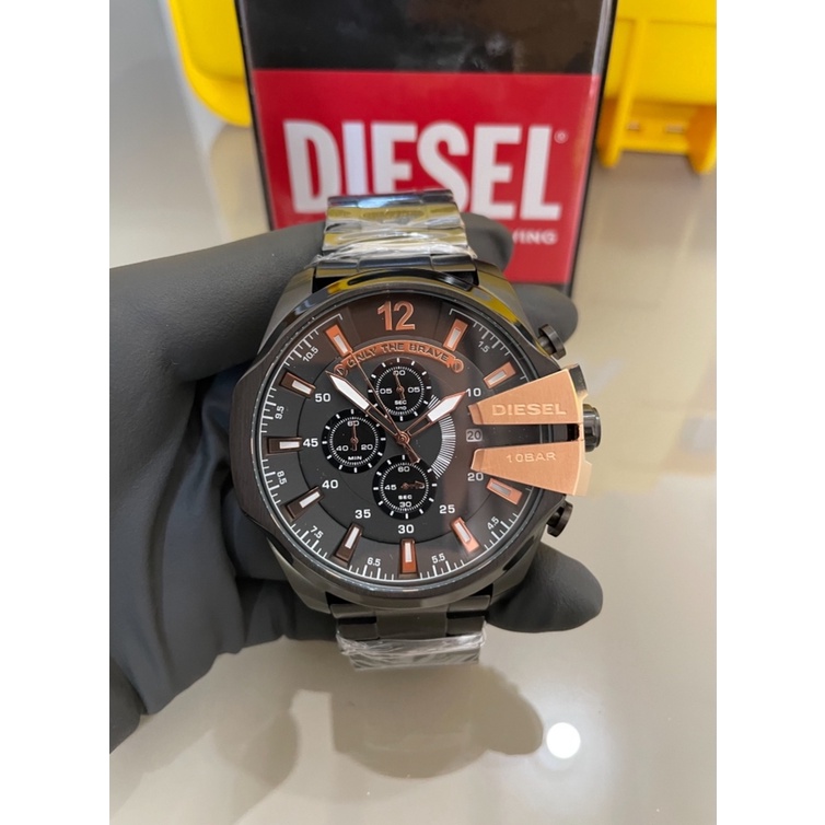 Relógio Diesel 10 Bar - Preto com Garras e detalhes Rose | Shopee Brasil