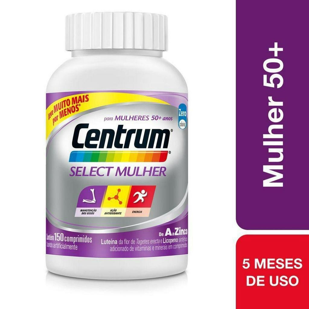 Suplemento Alimentar Centrum Mulher 50+ Select 150 Comprimidos | Shopee Brasil