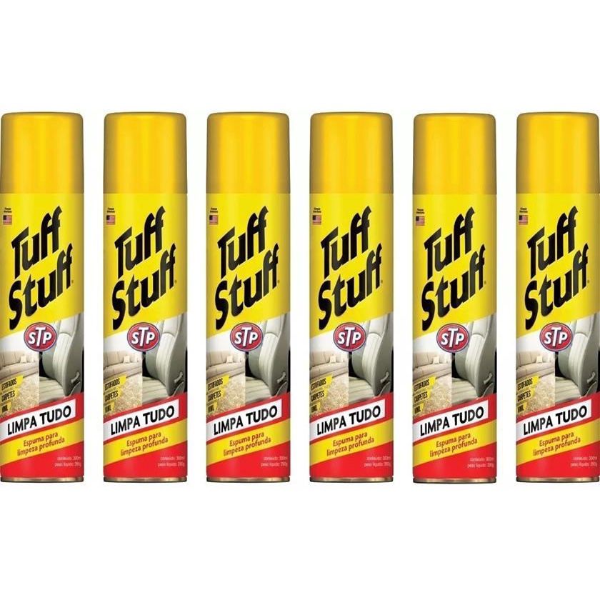 6 Spray Espuma Limpeza Tuff Stuf Bancos Carpetes Paineis | Shopee Brasil