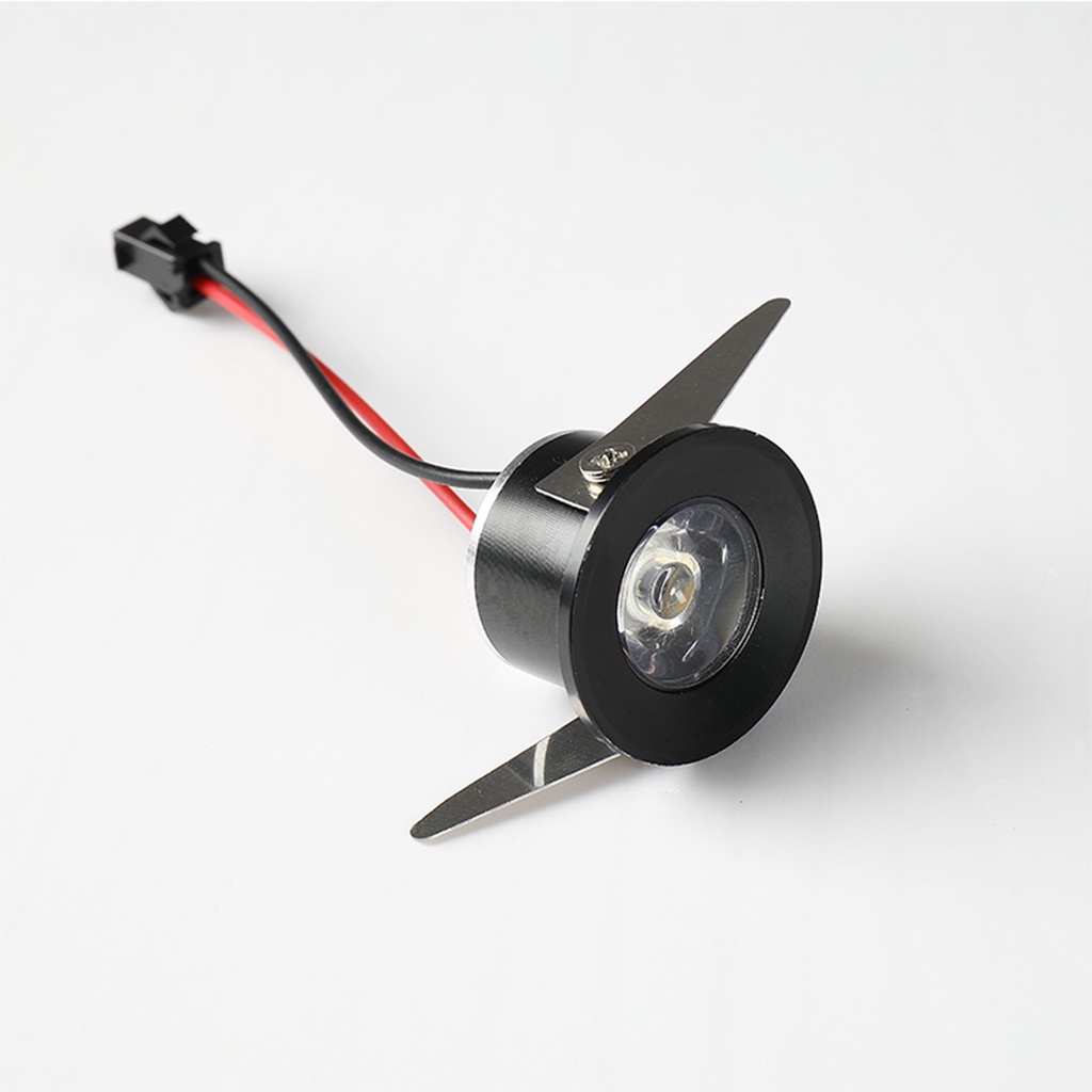 Mini Embutido P/ Moveis Led Elysa 1W 3000K Redondo Preto - MB Led ...