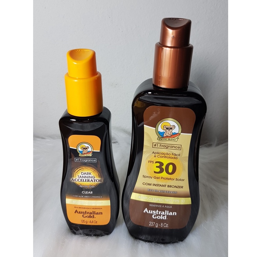 Kit Australian Gold Dark Tanning Kit - Protetor Solar FPS 30 de 237g ...