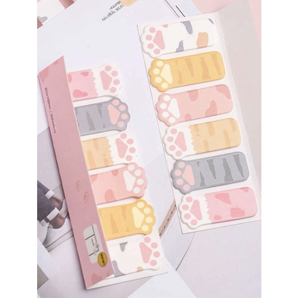 Bloco de Notas Adesivas Sticky Notes Marcador Página Patinha 6 ...