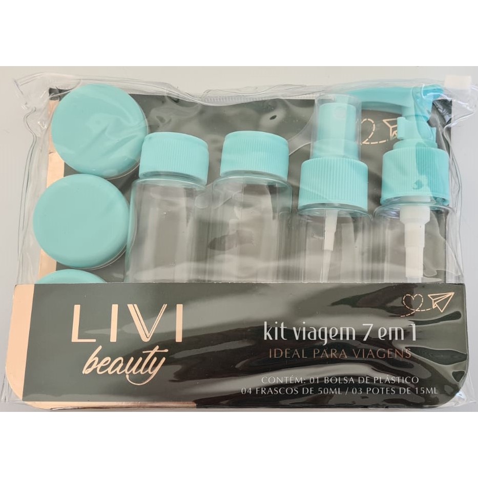 Kit de Viagem 7 em 1 - Verde - Livi Beauty | Shopee Brasil