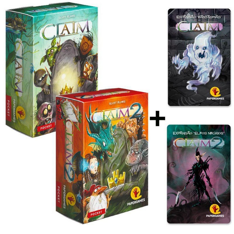 Claim +Claim 2 + Elfos Negros + Fantasmas - Papergames Jogos | Shopee ...