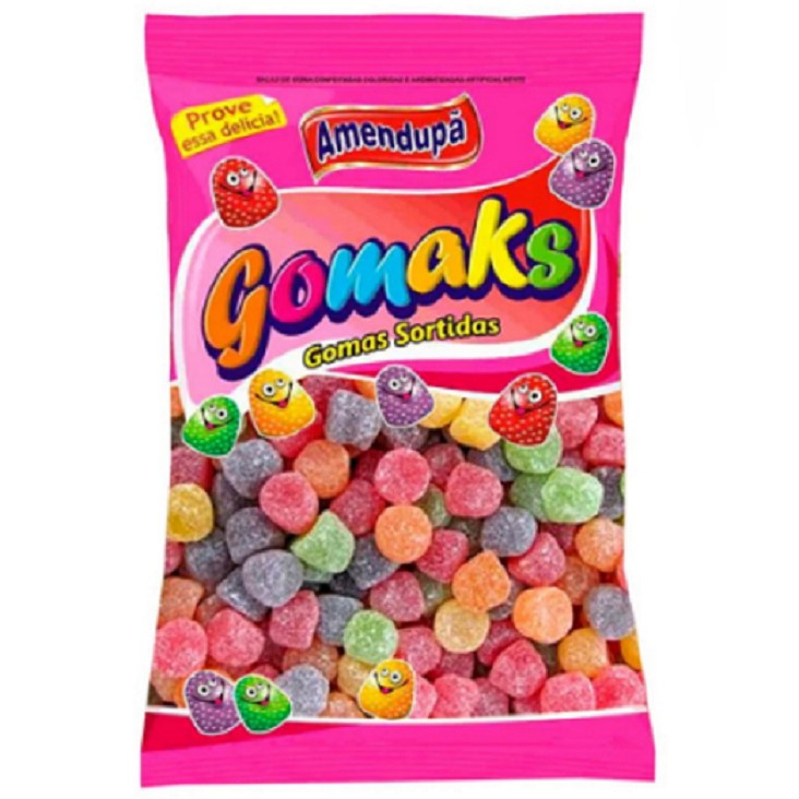 PACOTE BALAS DE GOMA GOMETS MACIAS COLORIDAS ATACADO REVENDA 1 KG ...