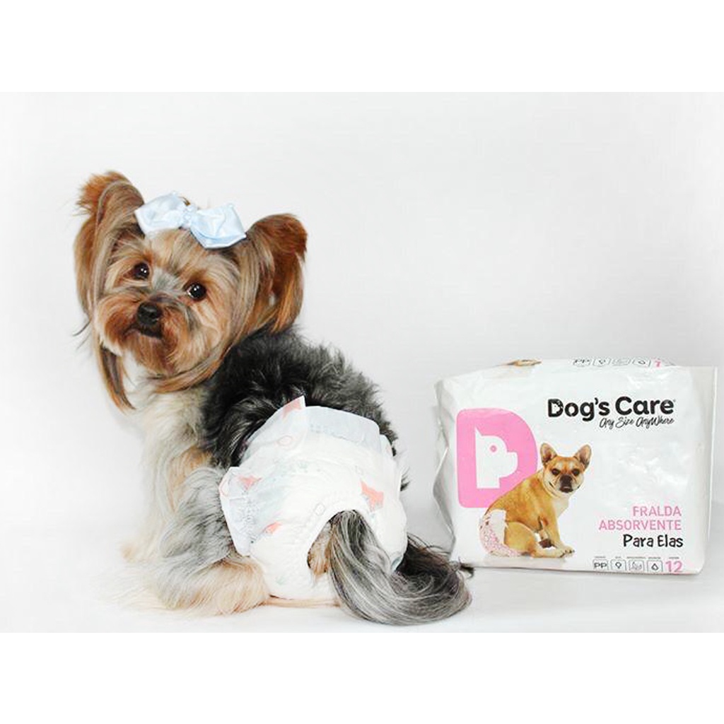 Fralda Descartável para Cachorro Femea Fralda Higiênica P/cães Dogs Care Pet | Shopee Brasil