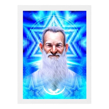 Quadro Ayahuasca Padrinho Sebastiao Santo Daime Moldura Branca | Shopee ...