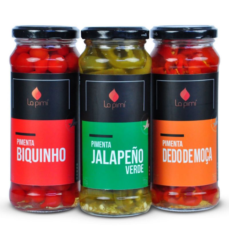 KIT 3 PIMENTAS SELECIONADAS EM CONSERVA LA PIMI | Shopee Brasil