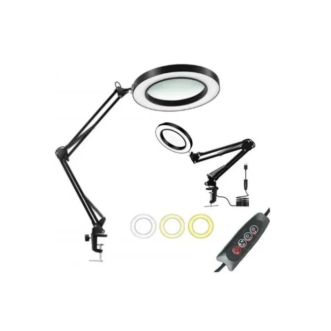 Lupa Profissional Para Bancada Com Led Lente Aumento 8x | Shopee Brasil