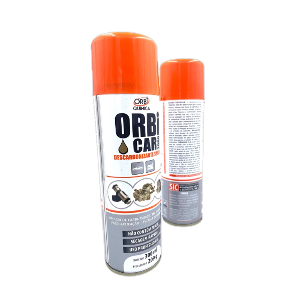 Descarbonizante Spray ORBI CAR - 300ml | Shopee Brasil