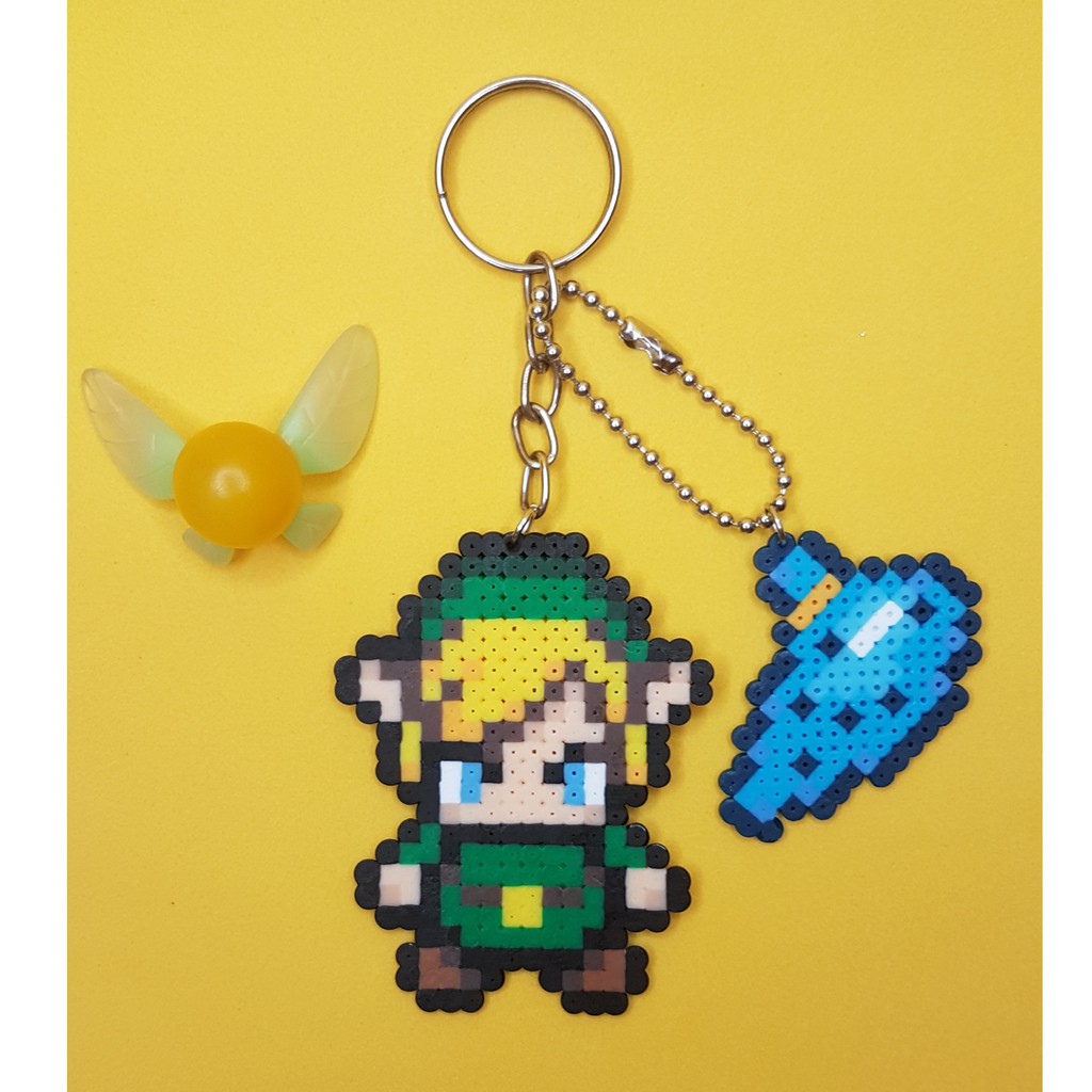 Chaveiro Duplo Link Zelda Ocarina of Time - Pixel Art/ Pixel Arte ...