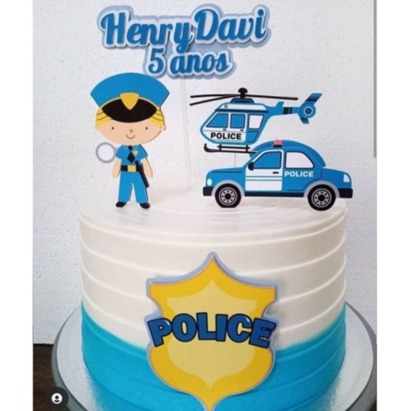 Topo de bolo - Police | Shopee Brasil
