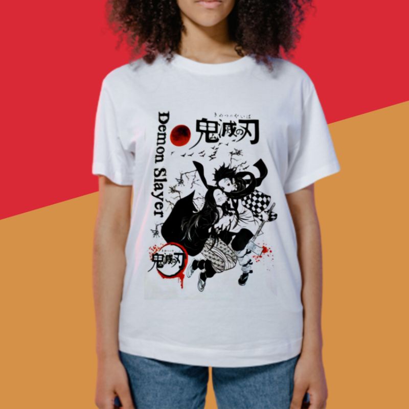 Camisa Demon Slayer Kimetsu No Yaiba Anime Nezuko e Tagiro Kamado ...