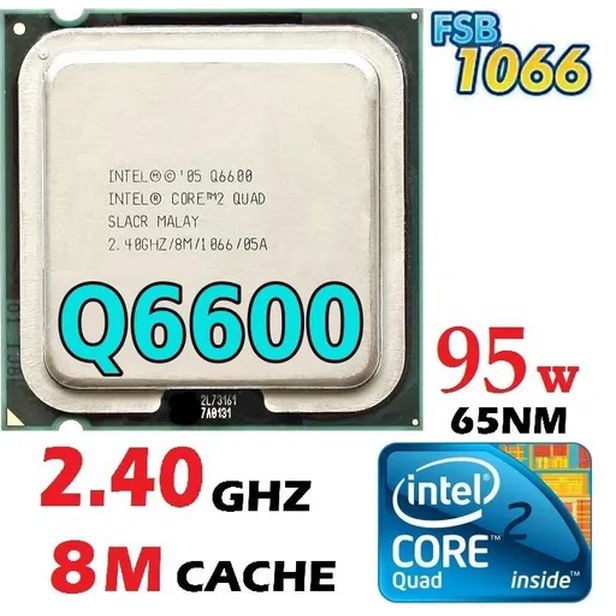 processador intel core 2 quad q6600 socket 775 p/desktop PC computador em bom estado | Shopee Brasil