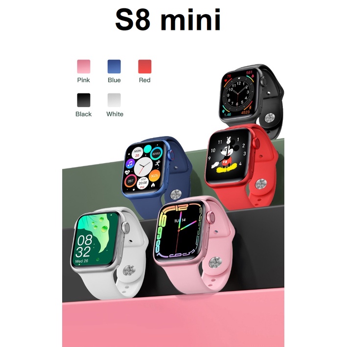 Smartwatch Relógio inteligente S8 Mini Tela infinita Resolução HD 38 ...