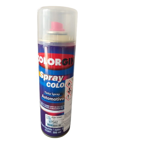 Tinta Spray Automotivo Verniz Incolor - Colorgin | Shopee Brasil