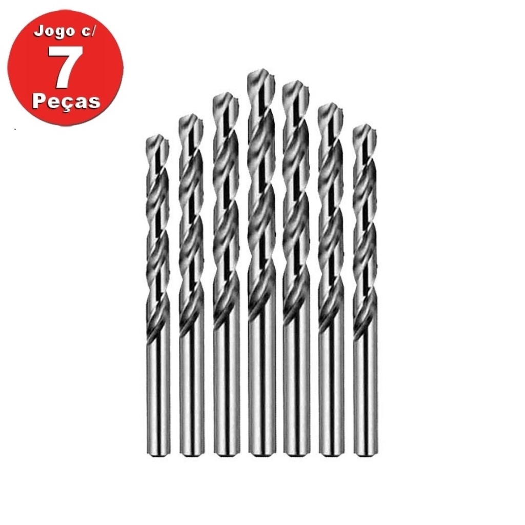 Jogo de Broca Aço Rápido 7 peças De 3/32 a 5/16 Beltools | Shopee Brasil
