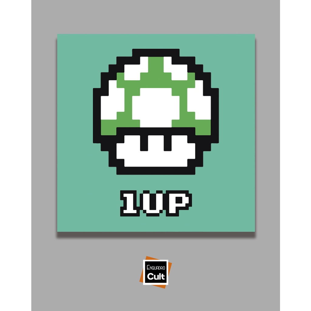 Placa Decorativa 20x20cm 1 Up Mario | Shopee Brasil