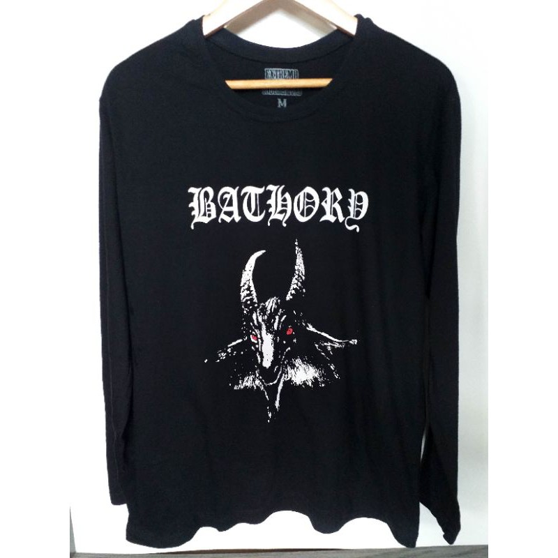 Camiseta blusa camisa de banda de rock Bathory manga comprida disponível feminina e masculina ...