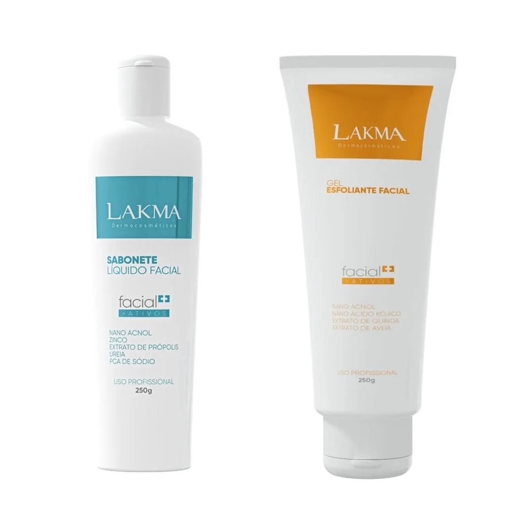 Combo Lakma: Esfoliante Facial 250g + Sabonete Facial 250ml | Shopee Brasil