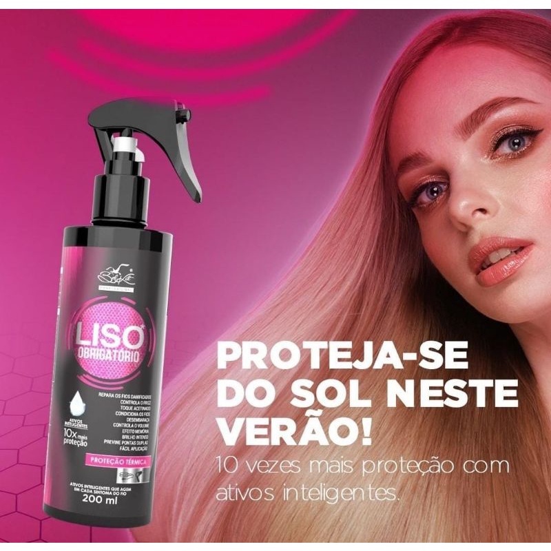 Protetor térmico liso obrigatório Bel kit 200 ml | Shopee Brasil