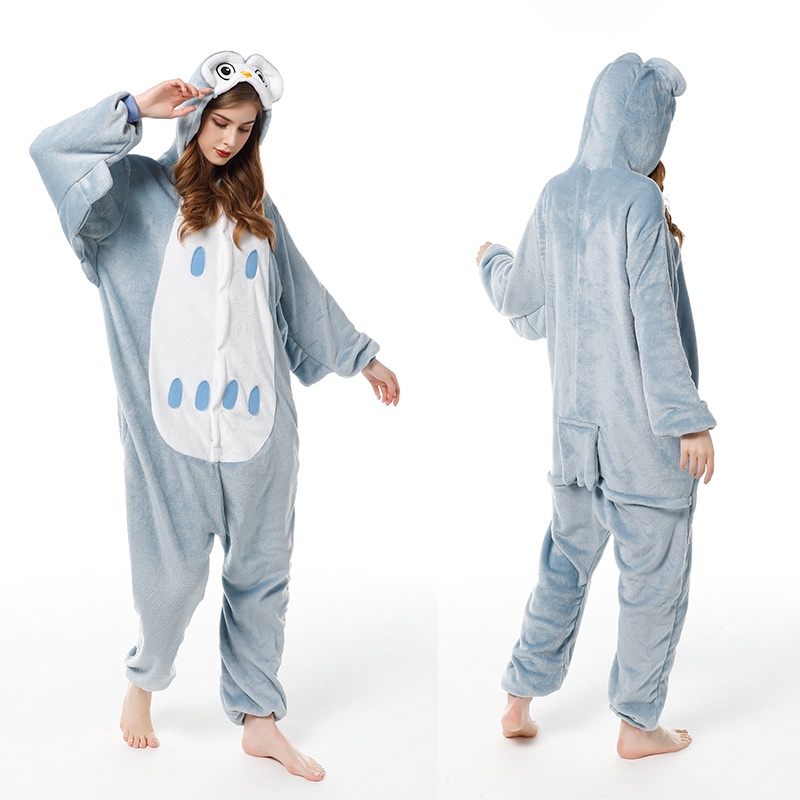 Adultos Coruja Pikachu Onesie Dinossauro Kigurumi Para Feminino ...