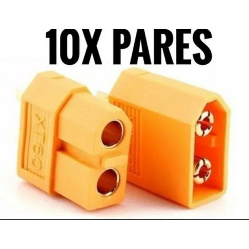 Conector xt60 10 x pares macho e femea plug esc speed motor brushless aeromodelo diy rc | Shopee ...