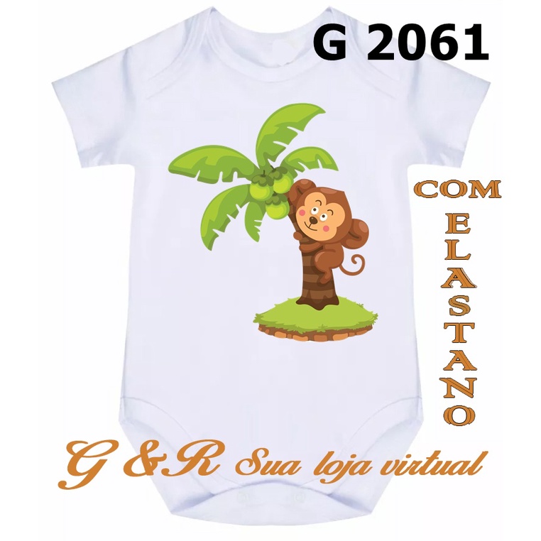 BODY BEBÊ MACAQUINHO, MACACO REF G 2061 | Shopee Brasil