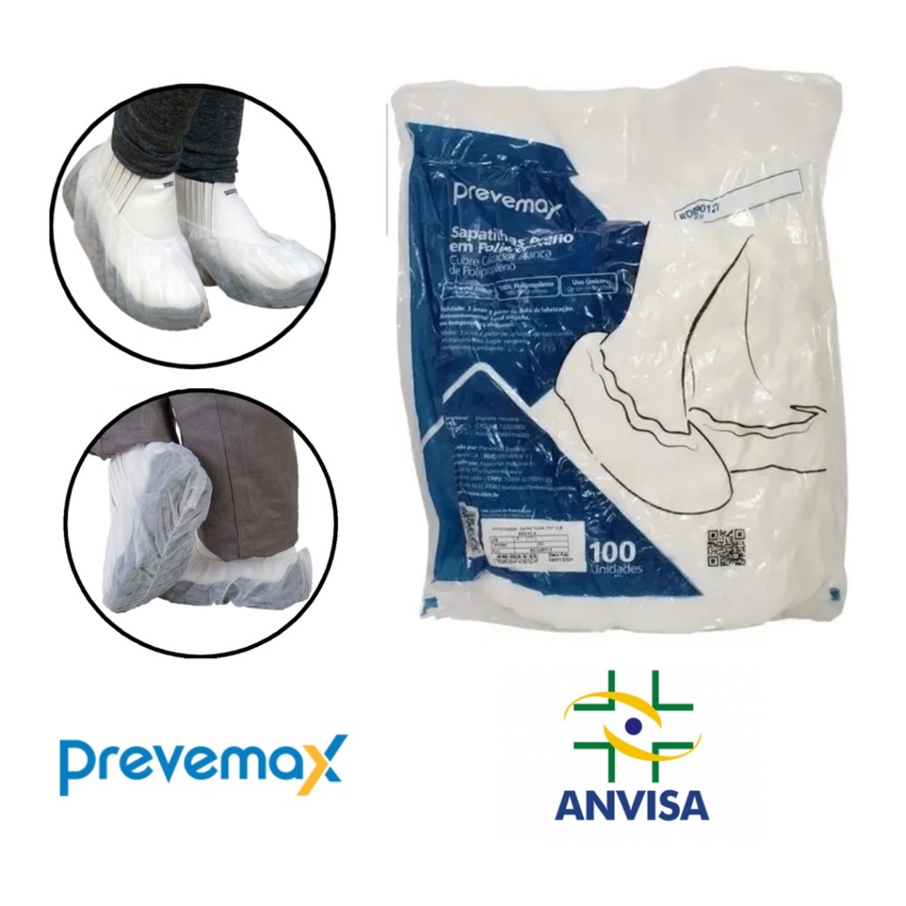 Propé Sapatilha Descartável TNT - Branco - 100 Un - - sapatilhas prope ...