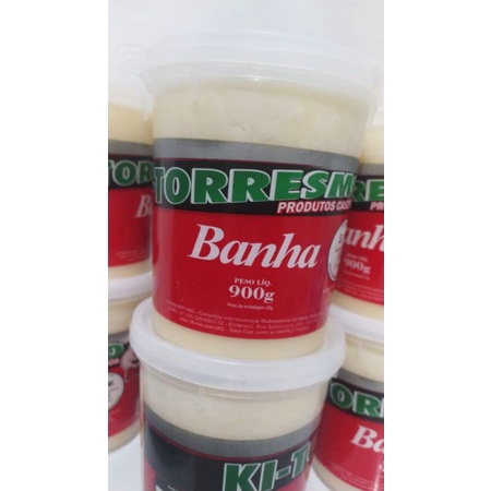 Banha de porco 100% Natural 900g, 1 Litro Full | Shopee Brasil