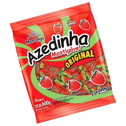 Pacote de Bala Azedinha Original Cory Icekiss Sabor Morango 600g ...