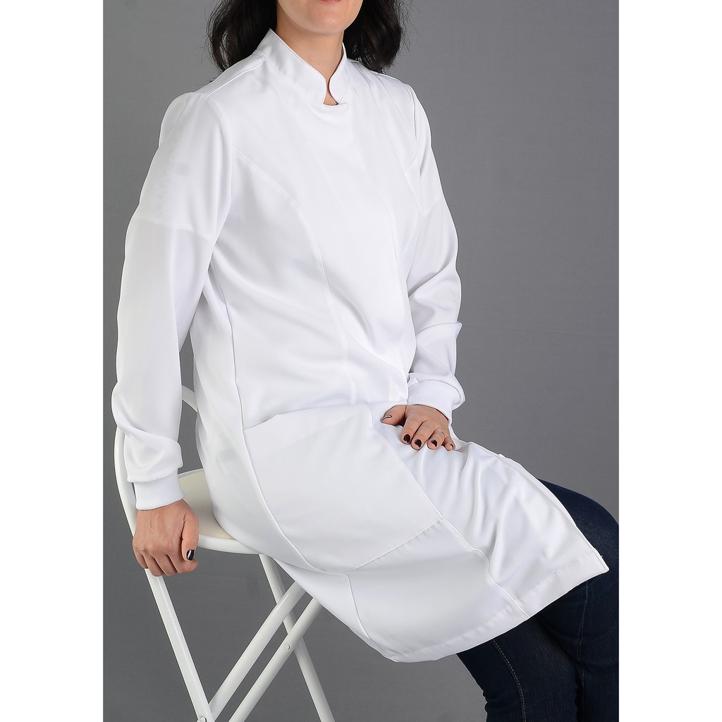 Jaleco acinturado feminino gabardine importado com elastano | Shopee Brasil