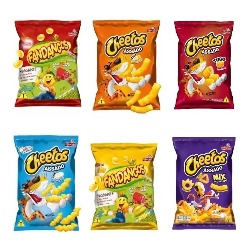 Kit 30 Salgadinhos / Elmas / Fandangos / Cheetos - 23g | Shopee Brasil