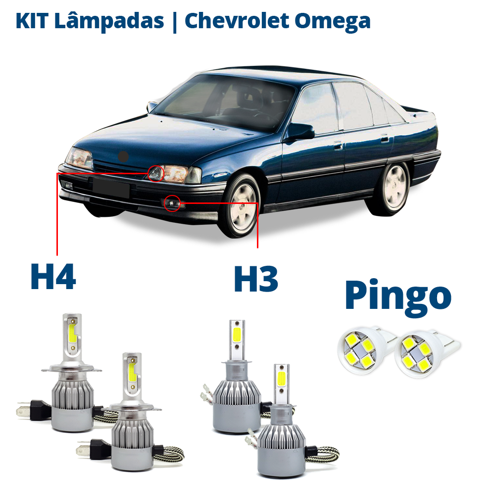 Kit De Lâmpadas Chevrolet Omega 1992 1993 1994 1995 1996 1997 1998