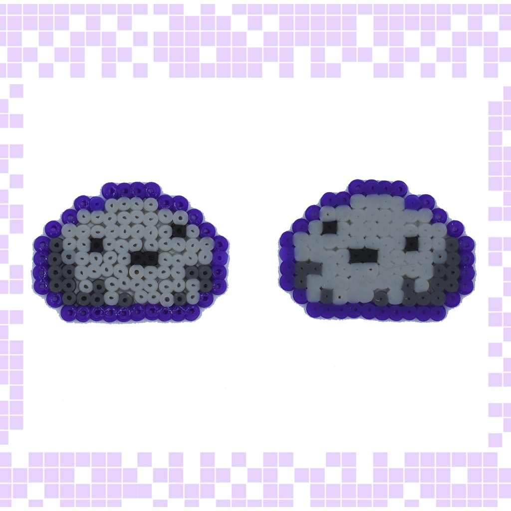 Omori Hector Pet Rock Brincos Pixel Art Bead Perler | Shopee Brasil