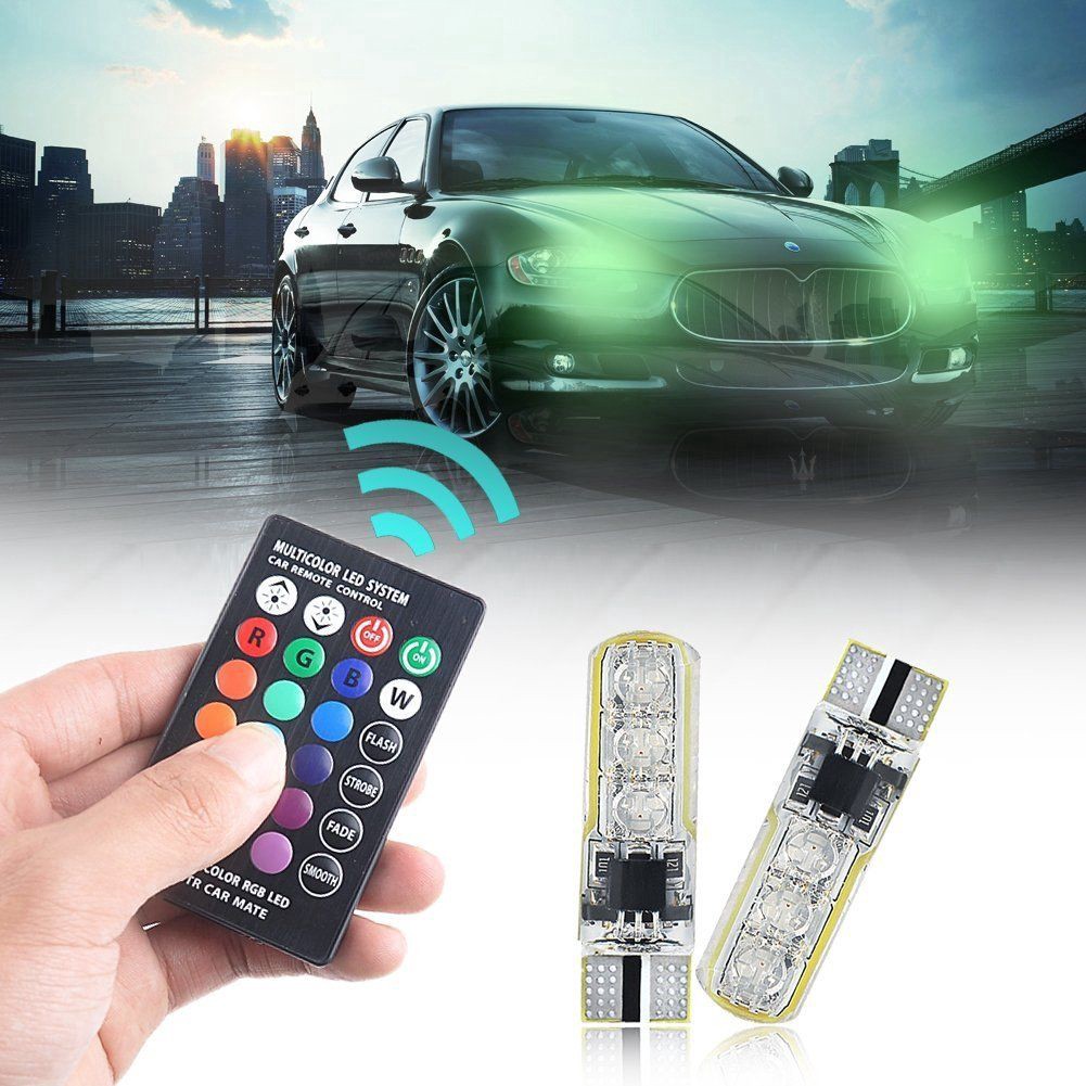 Luz farolete LED com controle de cores e variações carro farol colorido ...