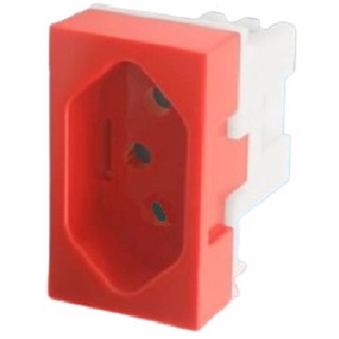 Modulo Tomada 20A Vermelha 220v Fame Linha Modulare Evidence Blanc+ 2374 | Shopee Brasil