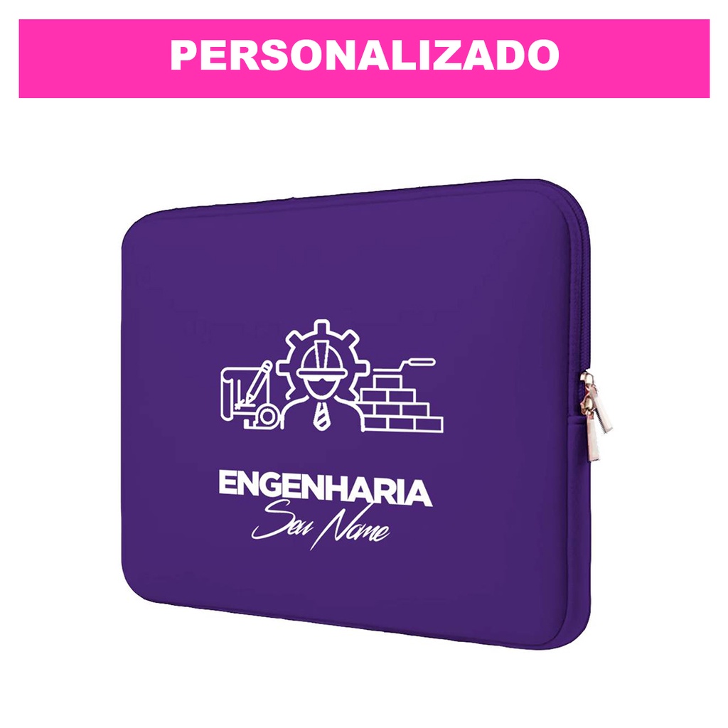 Capa Case Pasta Maleta Notebook Macbook Personalizada Neoprene 15.6/14. ...
