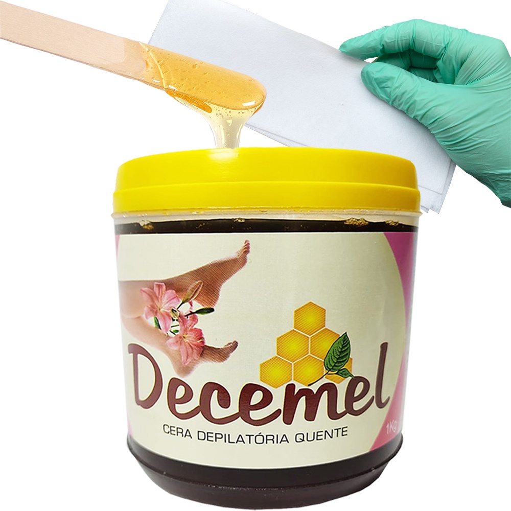 KIT Depilatório 200gr CERA + 1 Espátula + 50 Folhas Depilação | Shopee ...