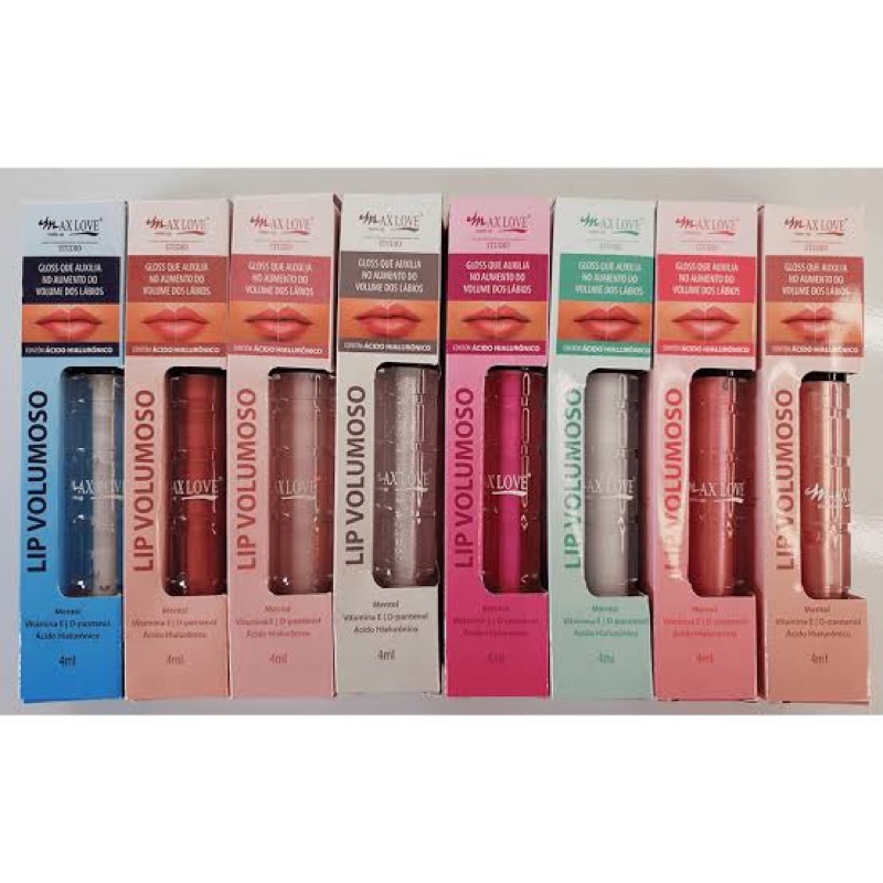 Gloss Lip Volumoso Aumenta Volume Dos Lábios Brilhante Max Love