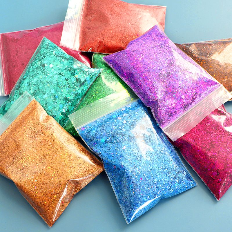 Gliter flocado com 10 pacotes a sua escolha | Shopee Brasil