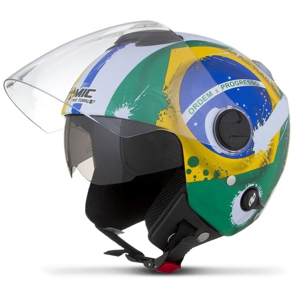 Capacete Aberto Masculino Feminino Pro Tork New Atomic Nações Brasil ...