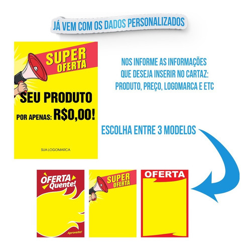 Placa De Oferta Promoção - Personalizado (21x30) - 50un | Shopee Brasil