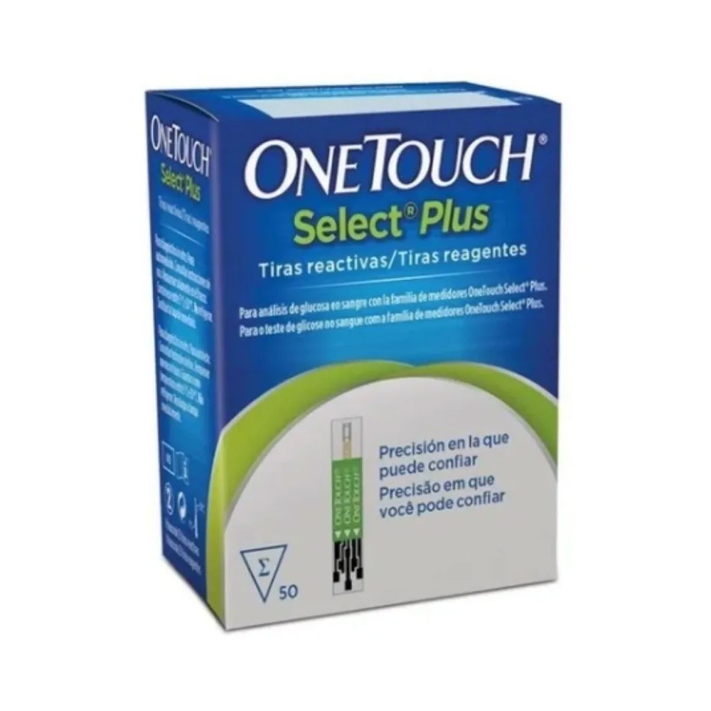 Tiras Teste De Glicemia OneTouch Select Plus Contendo 50 Unidades, para ...