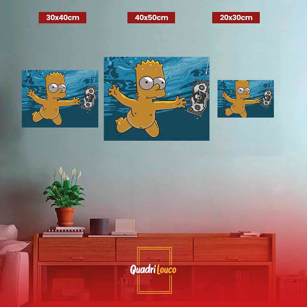 Quadro de Bart Simpson Disco Nirvana | Shopee Brasil
