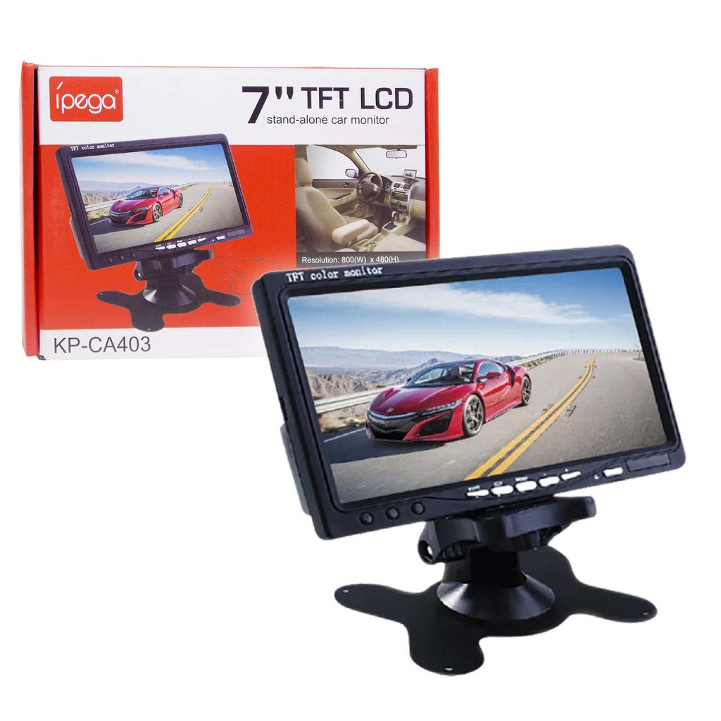 Tela Monitor LCD 7" Polegadas Veicular para Câmera de Ré com Controle ...