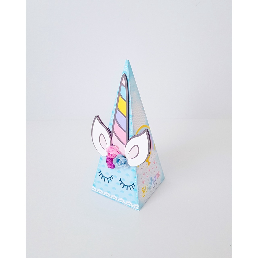 CAIXA PIRAMIDE UNICORNIO | Shopee Brasil